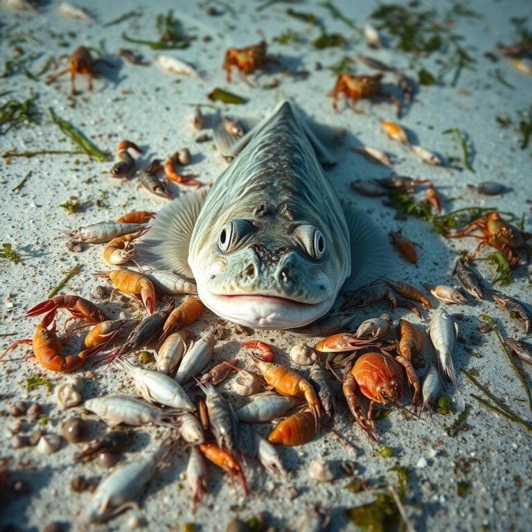 What does flounder eat